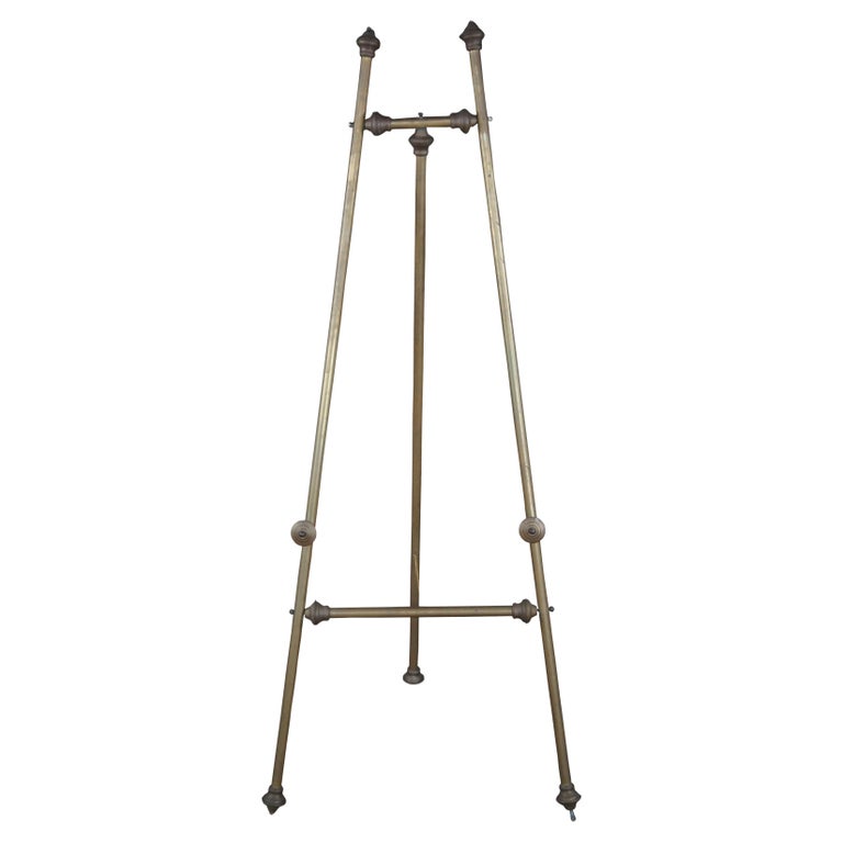 Antique Victorian Baroque Brass Art Painting Floor Display Easel For ...
