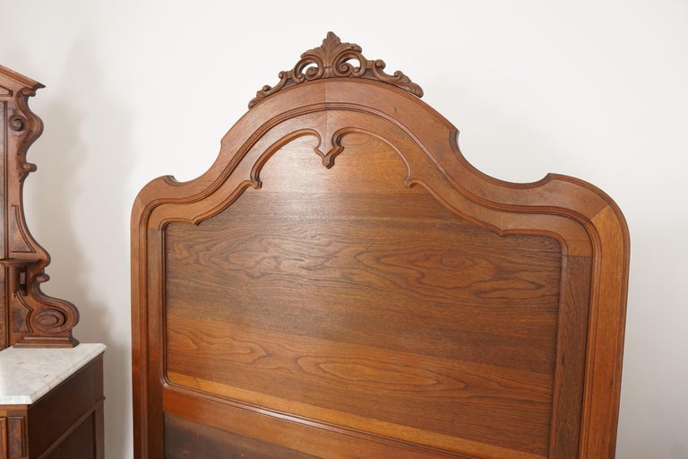 Antique Victorian Bed, Walnut Double Bed and Rails, East Lake, American ...