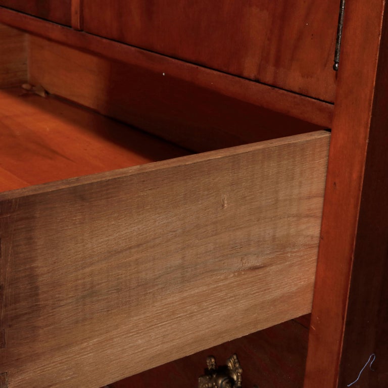 Antique Victorian Birch Mirrored Chiffonier Bonnet Chest of Drawers ...