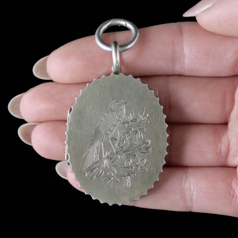 Antique Victorian Bird Locket Sterling Silver Birmingham, circa 1900 at ...