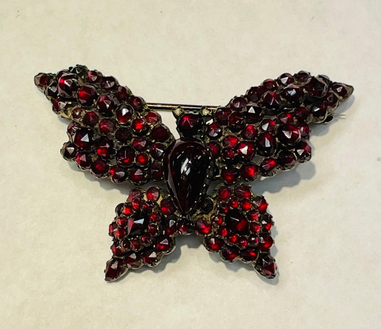 Antique Victorian Bohemian Garnet Brooch Pins Collection Estate Fine ...