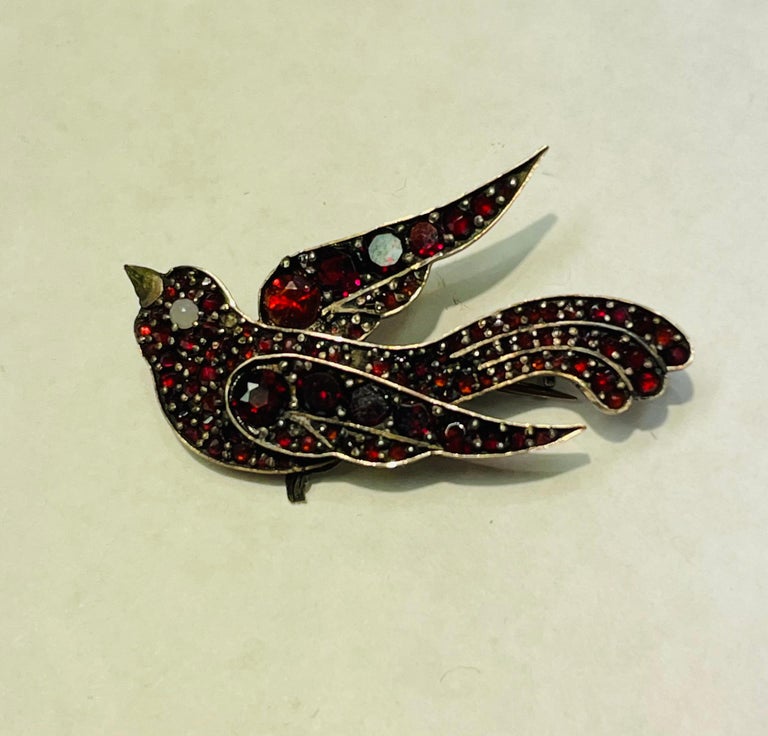 Antique Victorian Bohemian Garnet Brooch Pins Collection Estate Fine ...