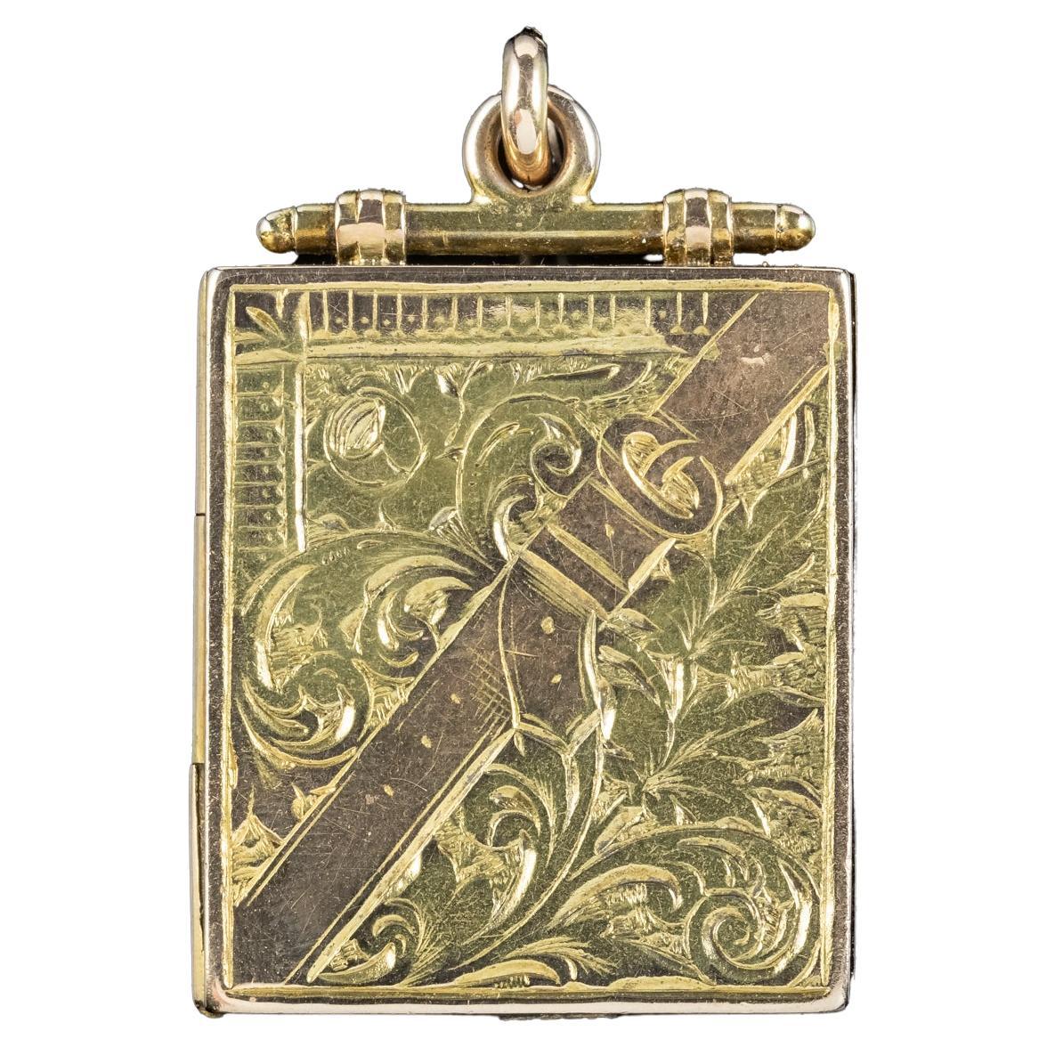 Antique Victorian Pearl Diamond Gold Shaker Locket at 1stDibs