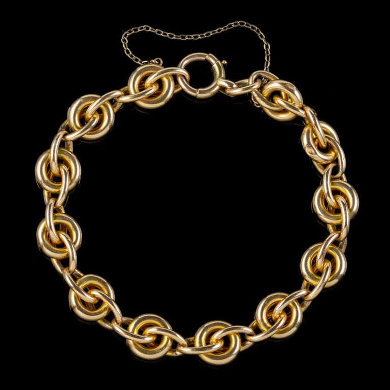 Antique Victorian Bracelet 15 Carat Gold, circa 1890 For Sale at 1stDibs