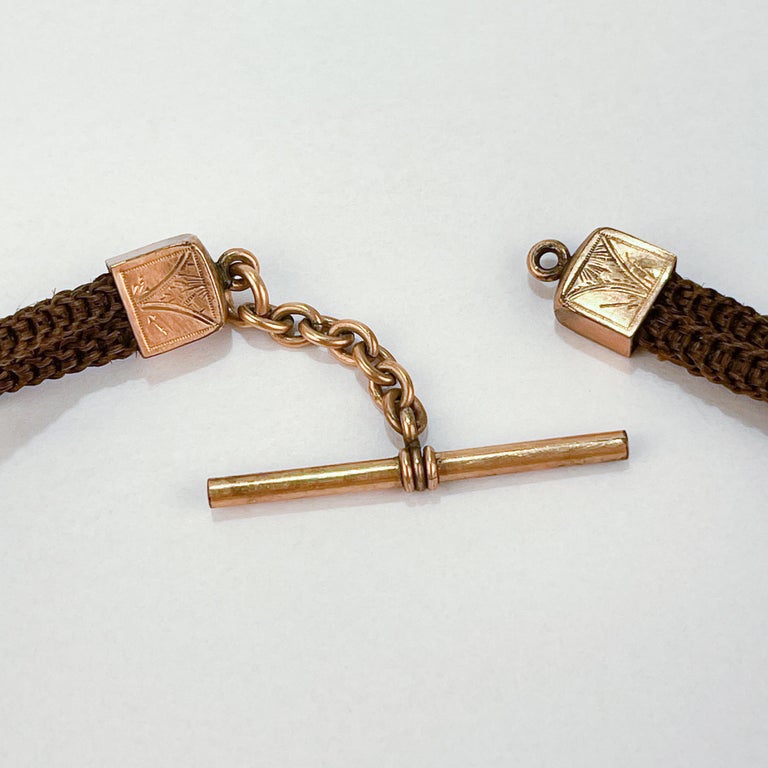Antique Victorian Braided Hair Pocket Watch Chain or Cord For Sale at ...