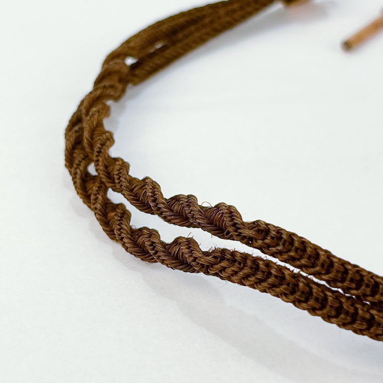 Antique Victorian Braided Hair Pocket Watch Chain or Cord For Sale at ...