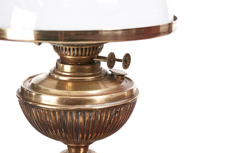 Antique Victorian Brass Oil Lamp at 1stDibs