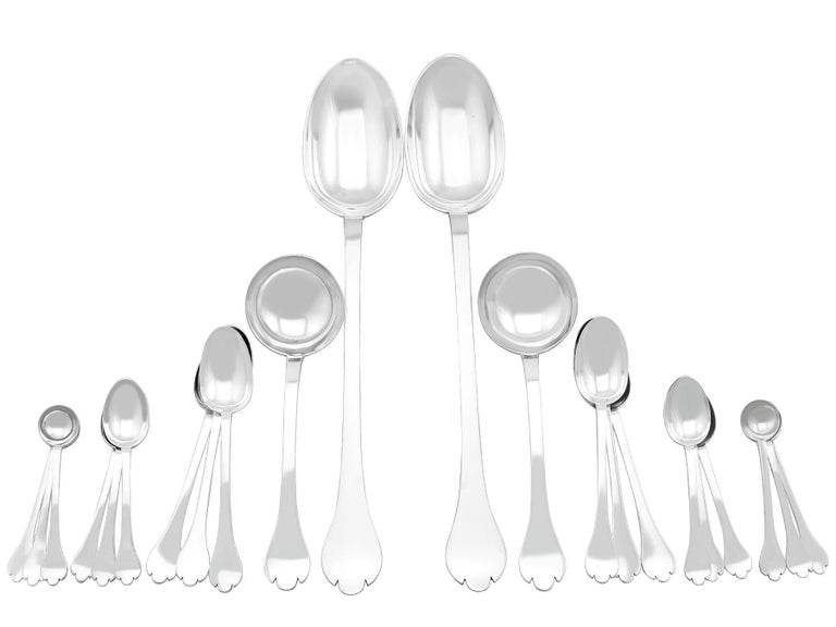 Antique Victorian Britannia Standard Silver Canteen of Cutlery for ...