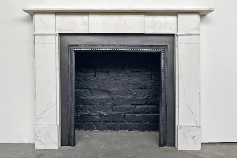 Antique Victorian Carrara Marble Fireplace Surround at 1stDibs