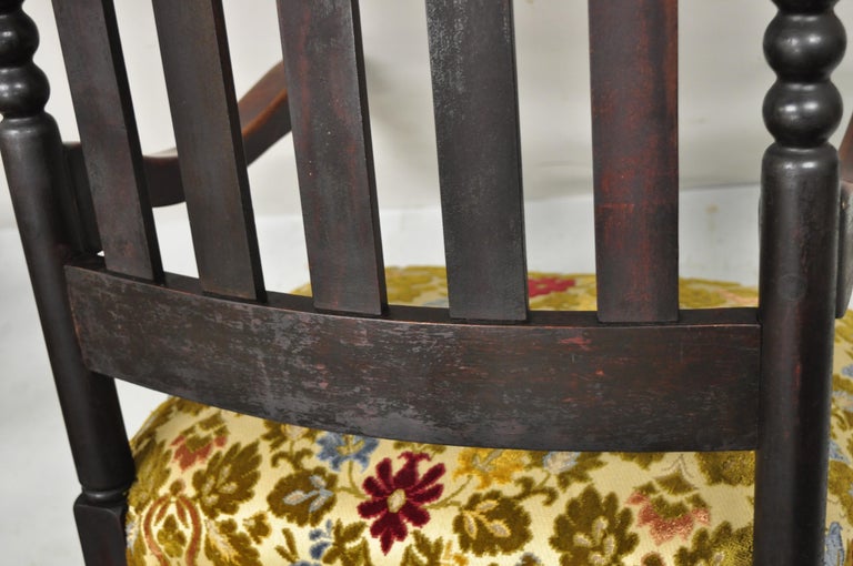 Antique Victorian Carved Mahogany Northwind Face Cornucopia Rocking ...