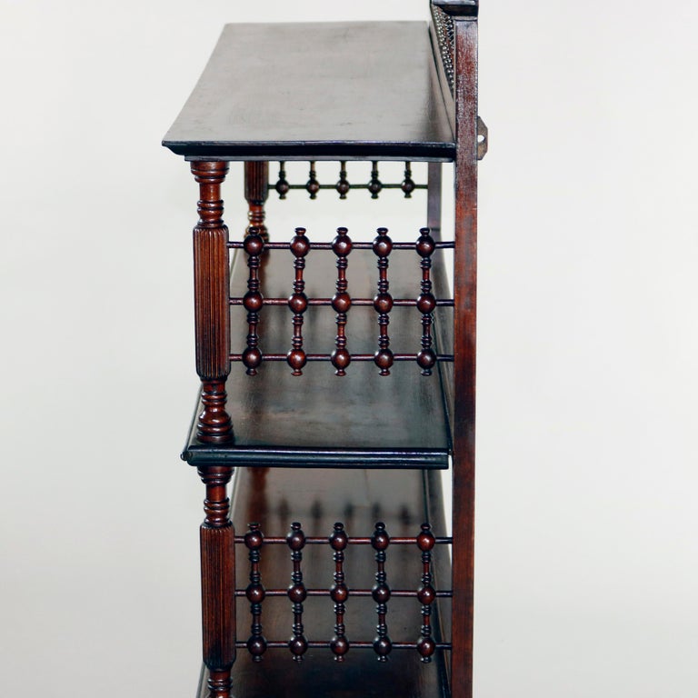 Antique Victorian Carved Mahogany Spindle and Clawfoot Bookstand at 1stDibs