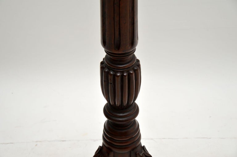 Antique Victorian Carved Torchere Table For Sale at 1stDibs