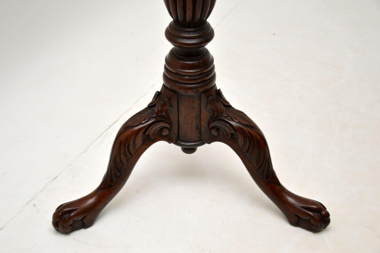 Antique Victorian Carved Torchere Table For Sale at 1stDibs