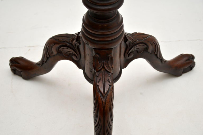 Antique Victorian Carved Torchere Table For Sale at 1stDibs