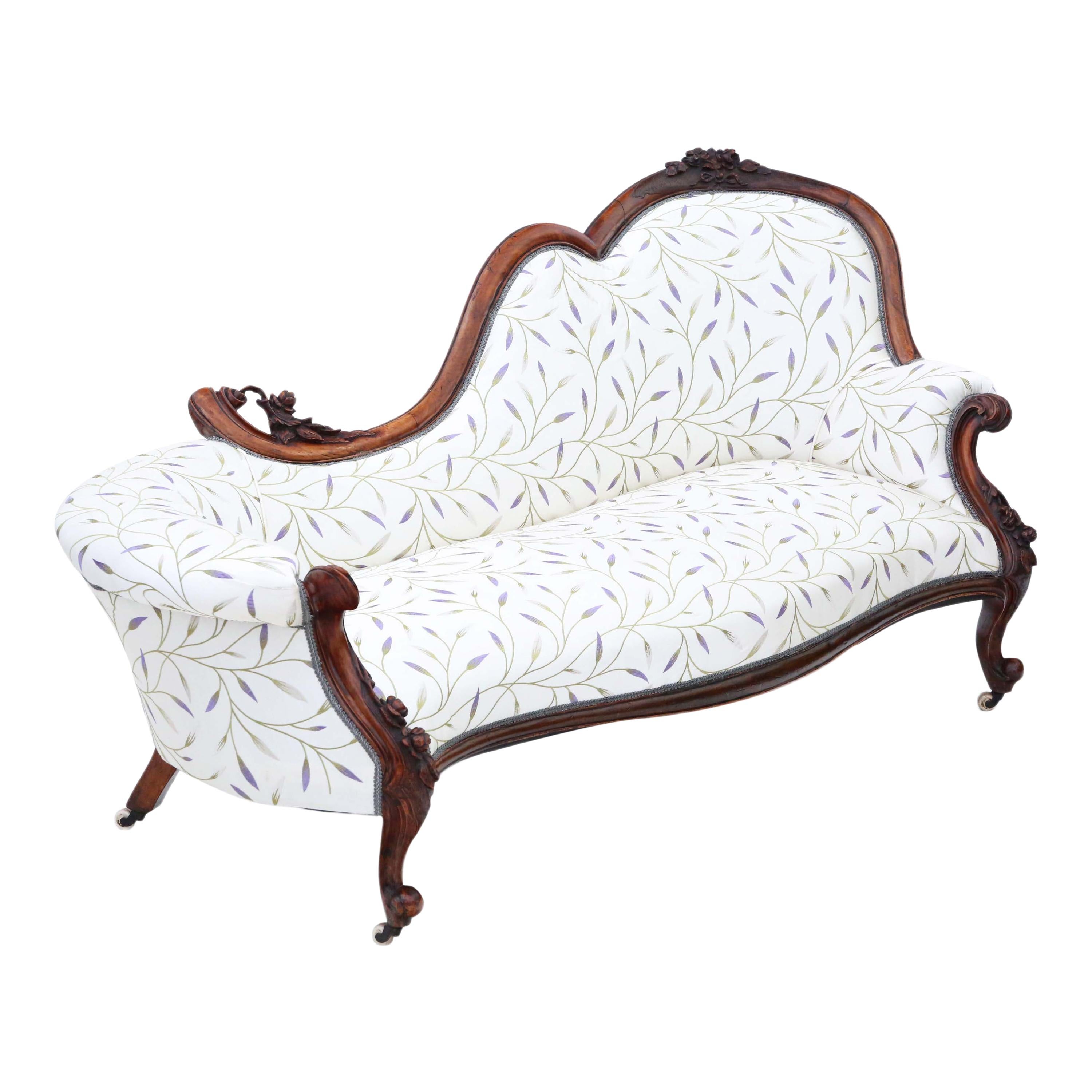 Antique Small Victorian circa 1895 Chesterfield Drop-Arm Sofa at 1stDibs