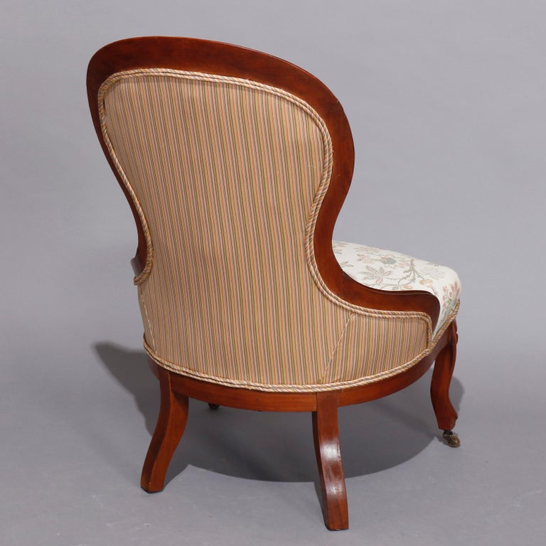 Antique Victorian Carved Walnut Upholstered Parlor Chair Set, circa ...