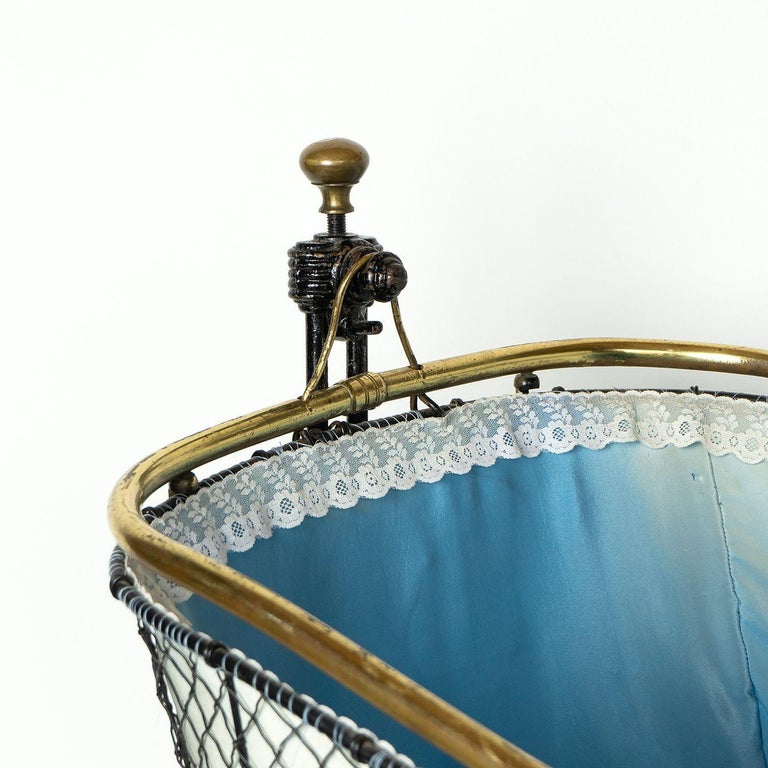 Antique Victorian Cast Iron and Brass Rocking Cradle, 19th Century For ...