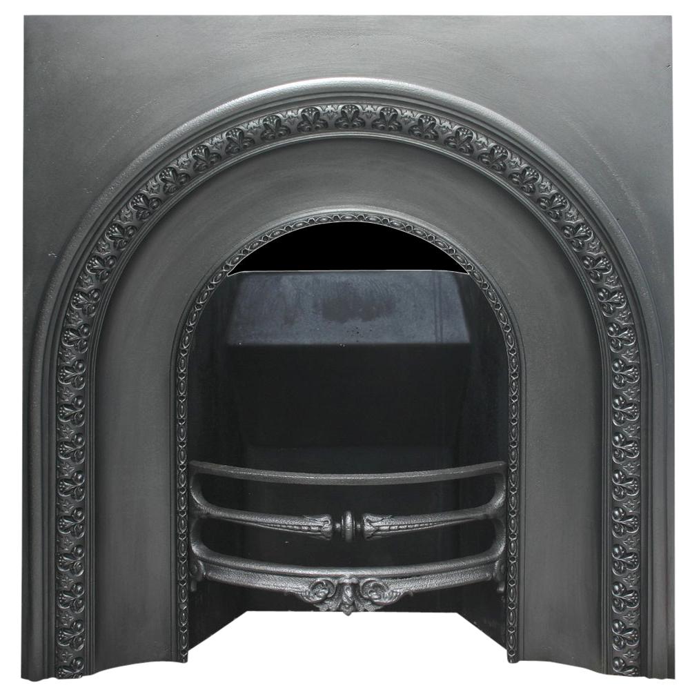 Antique Victorian Cast Iron Arched Fireplace Insert at 1stDibs