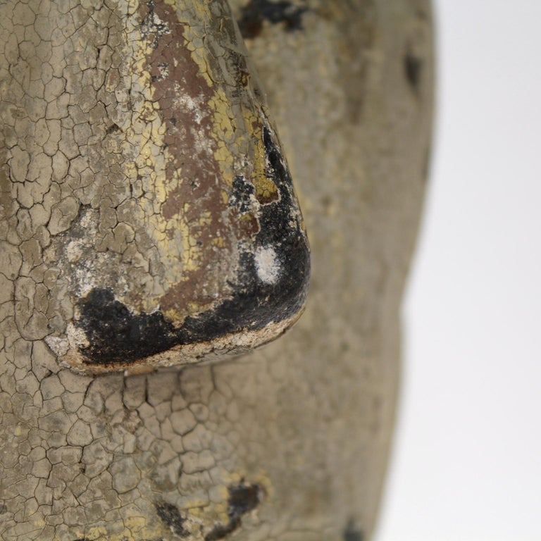 Antique Victorian Cast Iron Architectural Mask with White Paint For ...