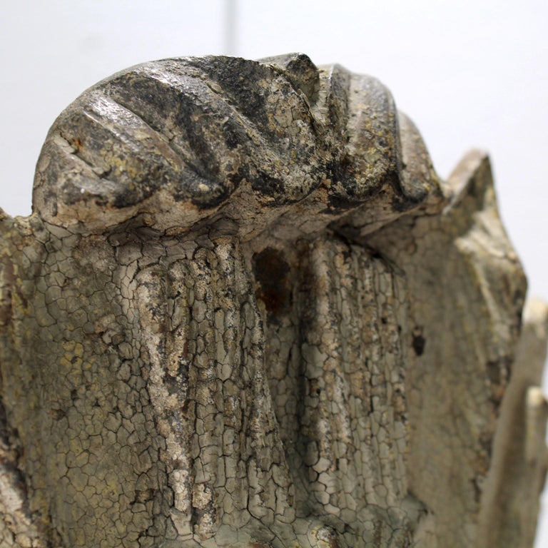 Antique Victorian Cast Iron Architectural Mask with White Paint For ...