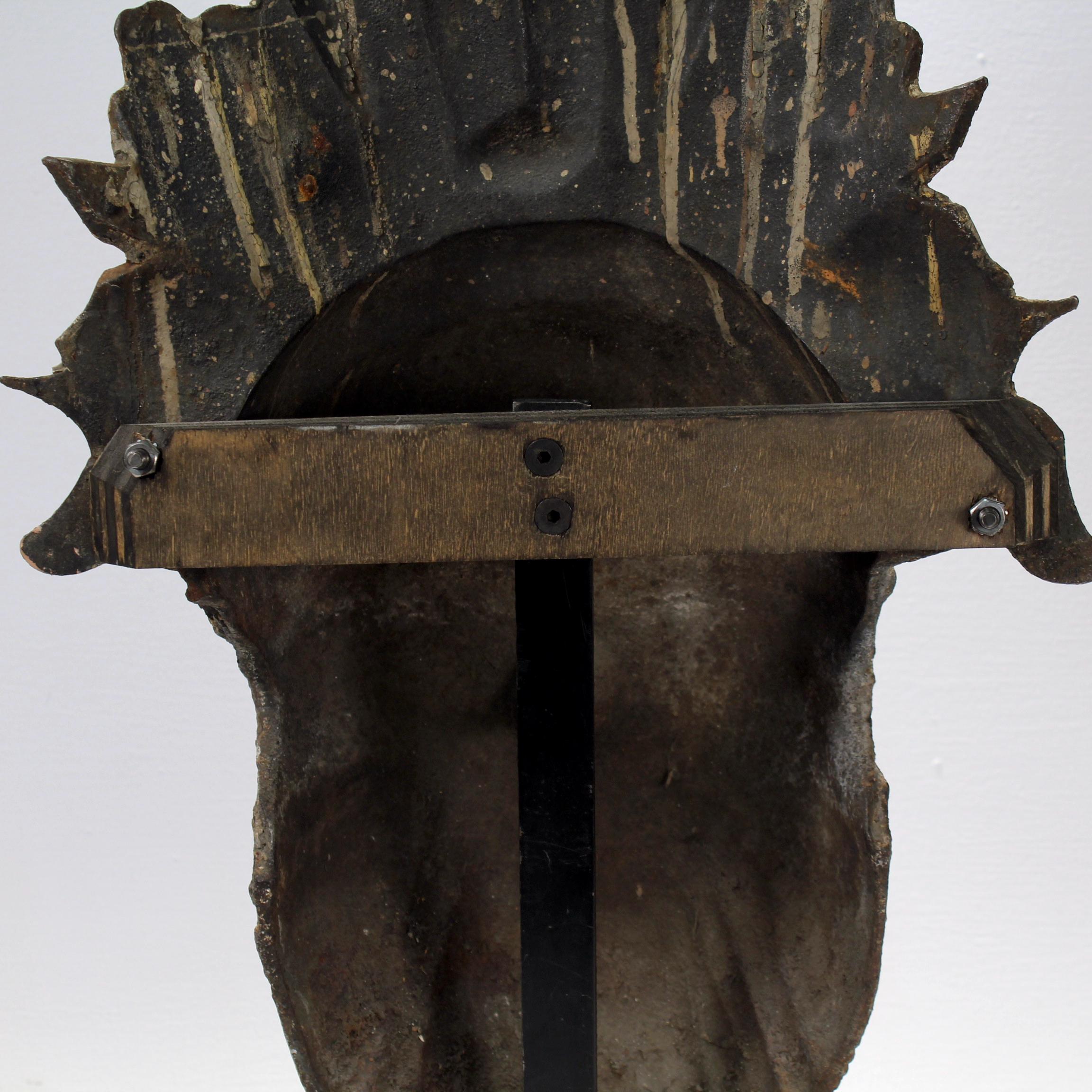 Antique Victorian Cast Iron Architectural Mask with White Paint For ...