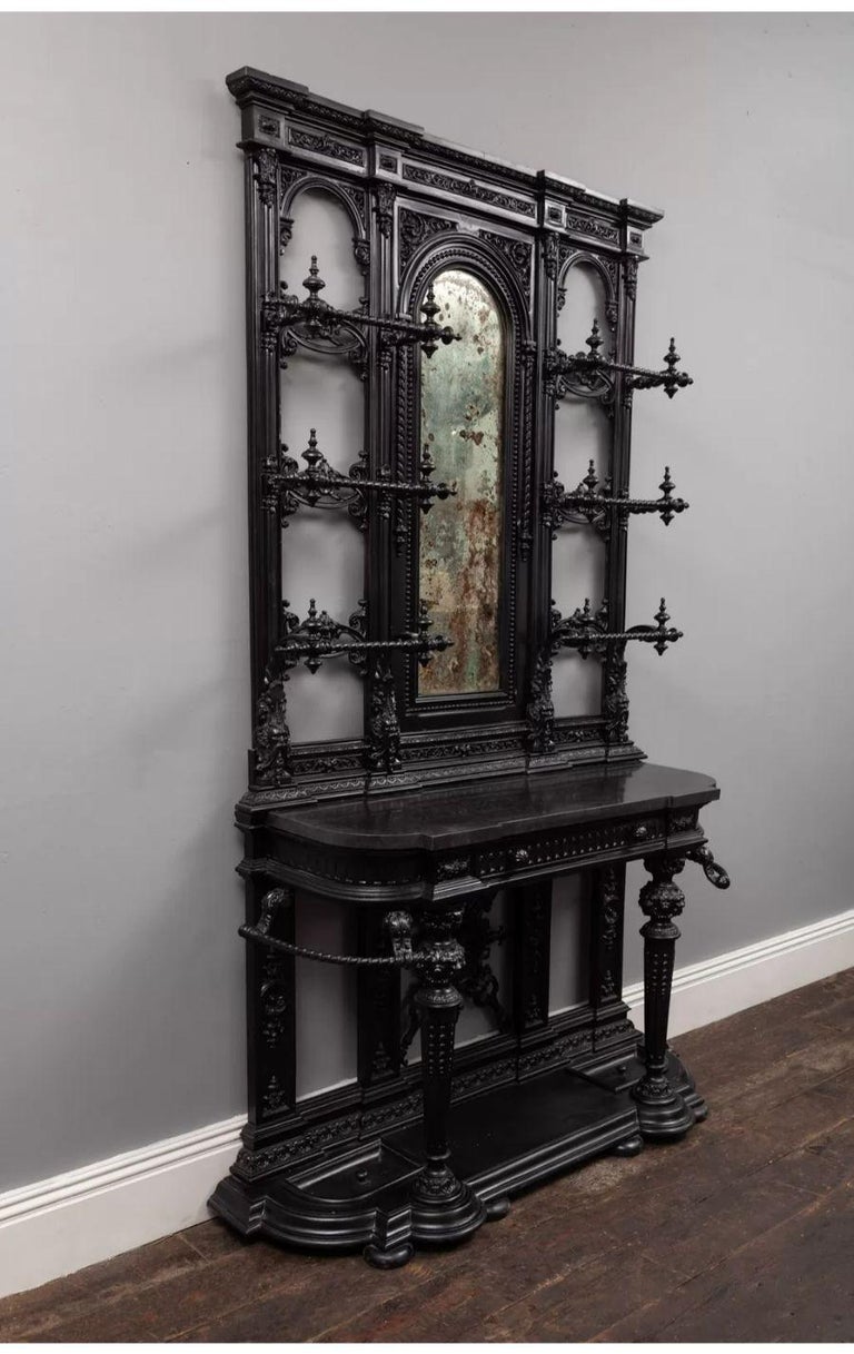 Antique Victorian Cast-iron Hall Stand by Coalbrookdale, circa 1890 For ...