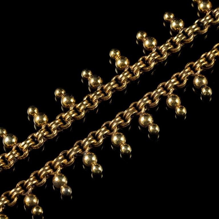 Antique Victorian Collar Necklace 18 Carat Gold Silver, circa 1890 For ...