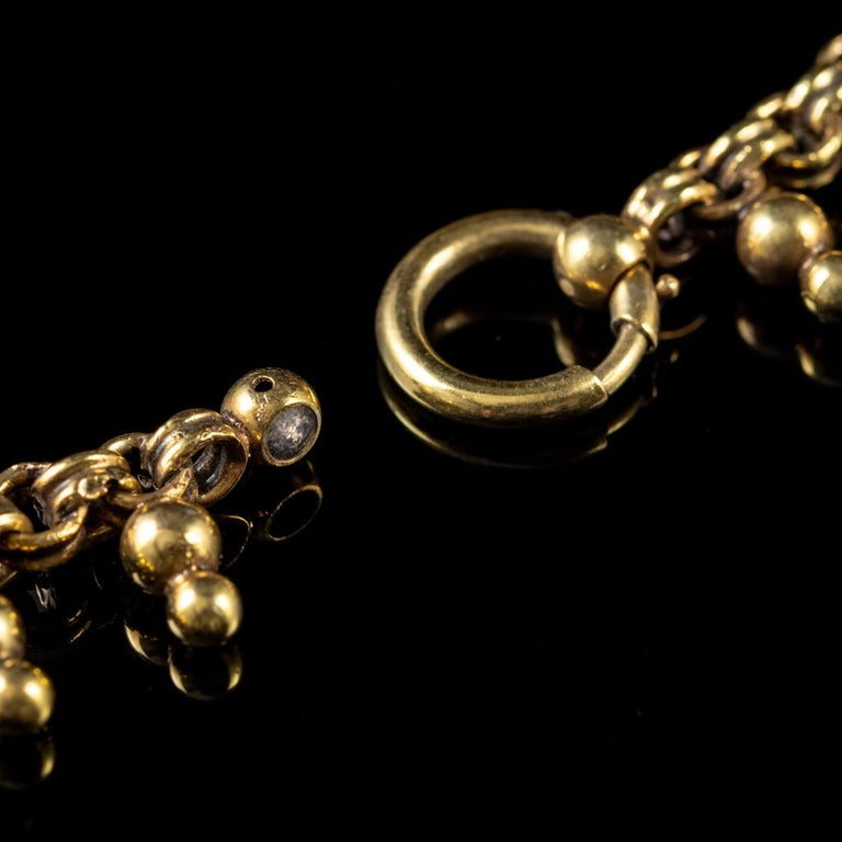 Antique Victorian Collar Necklace 18 Carat Gold Silver, circa 1890 For ...