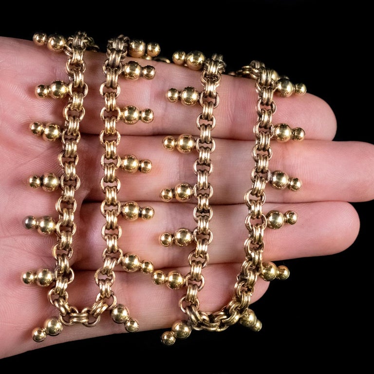 Antique Victorian Collar Necklace 18 Carat Gold Silver, circa 1890 For ...