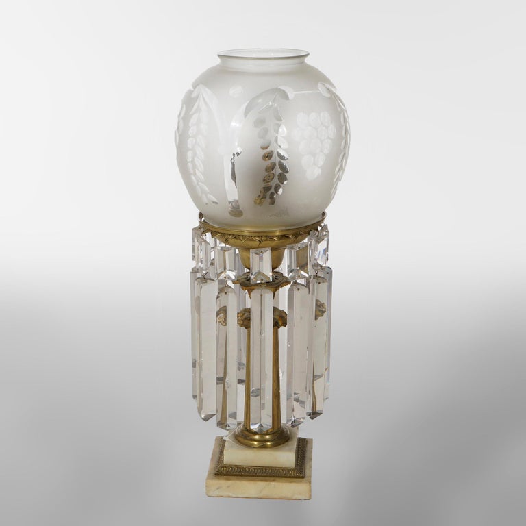 Antike viktorianische Cornelius-Schule-Sonnen Astral-Lampe aus Messing ...