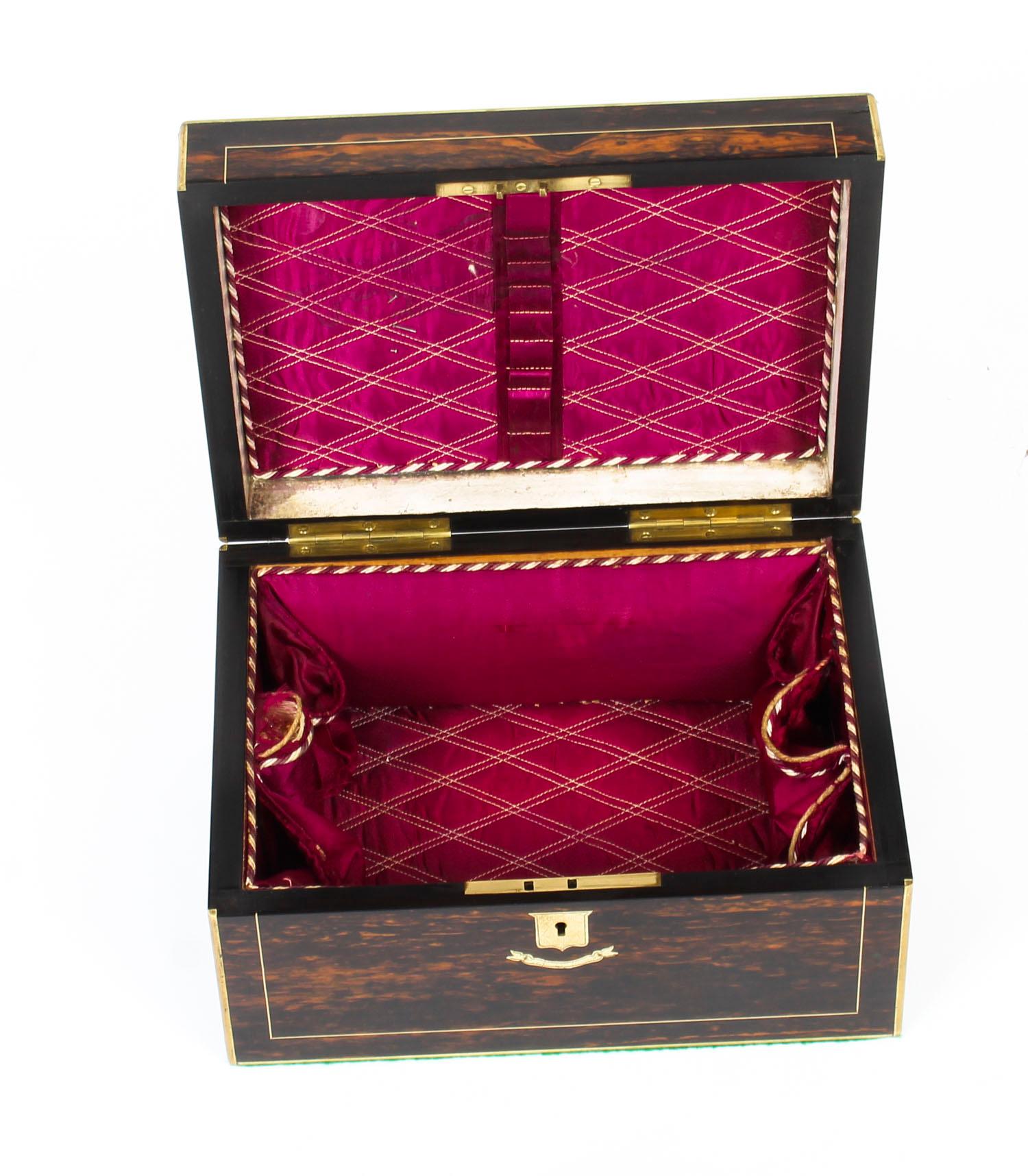 Antique Victorian Coromandel and Brass Banded Box, 19th Century at ...