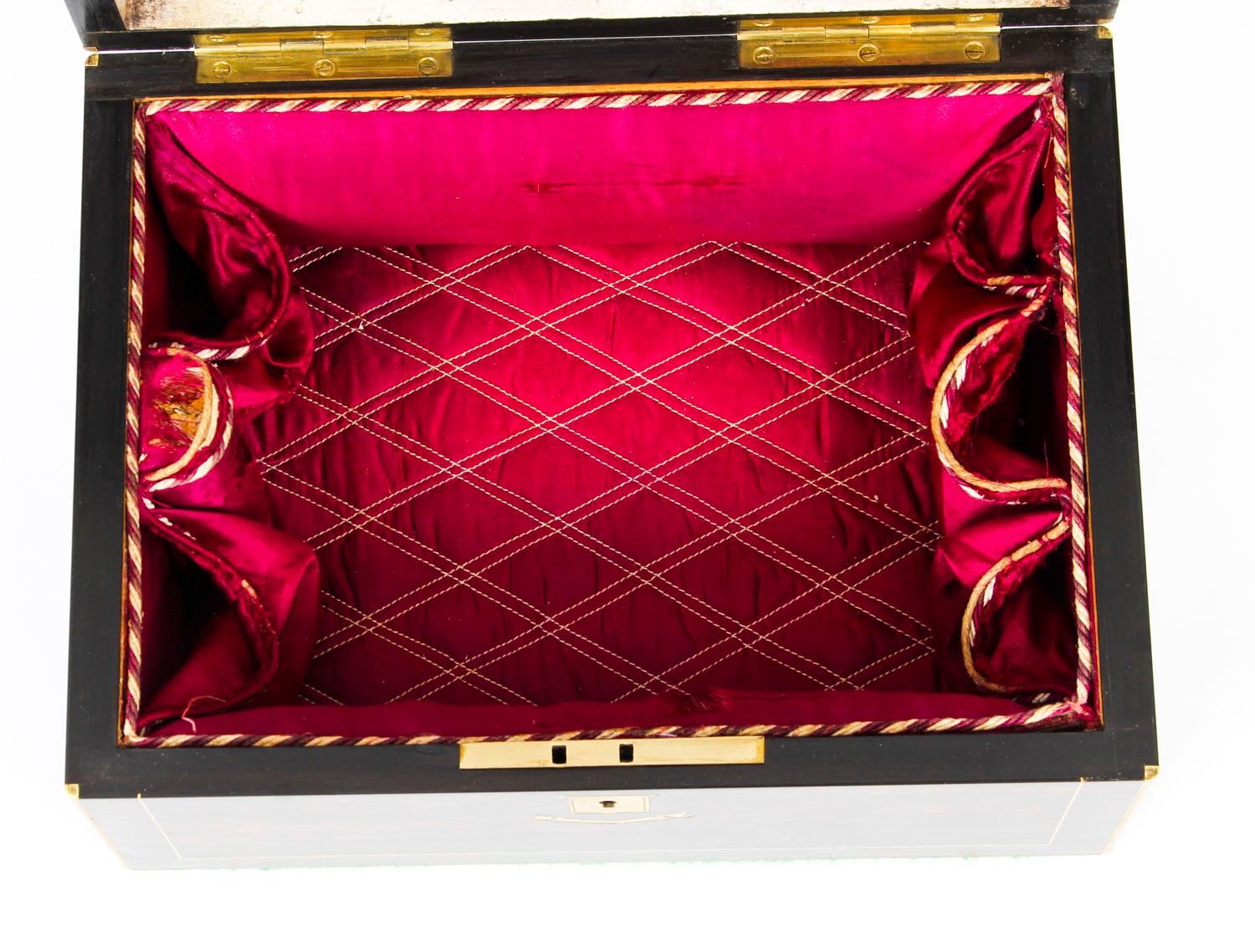 Antique Victorian Coromandel and Brass Banded Box, 19th Century at ...