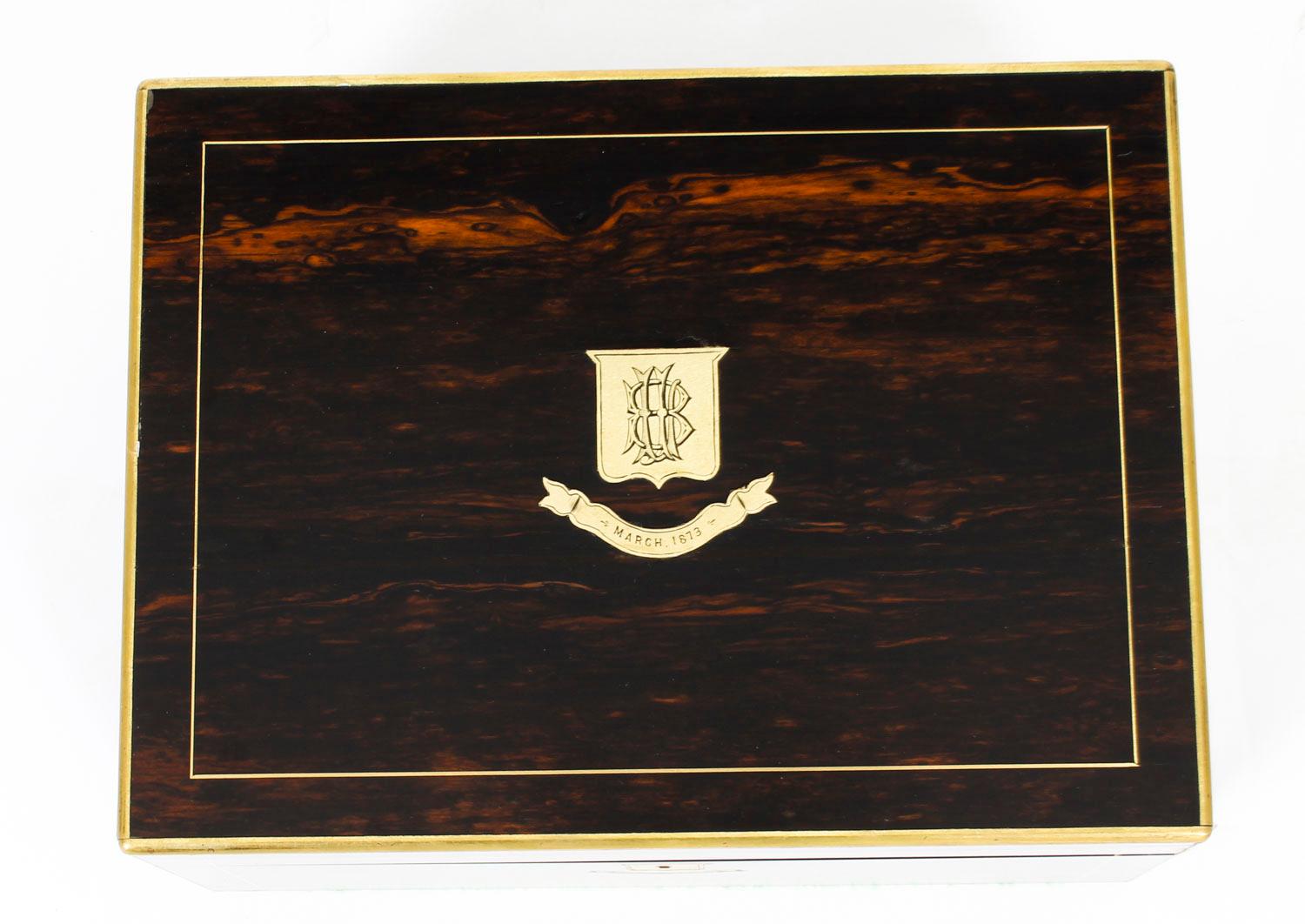 Antique Victorian Coromandel and Brass Banded Box, 19th Century at ...