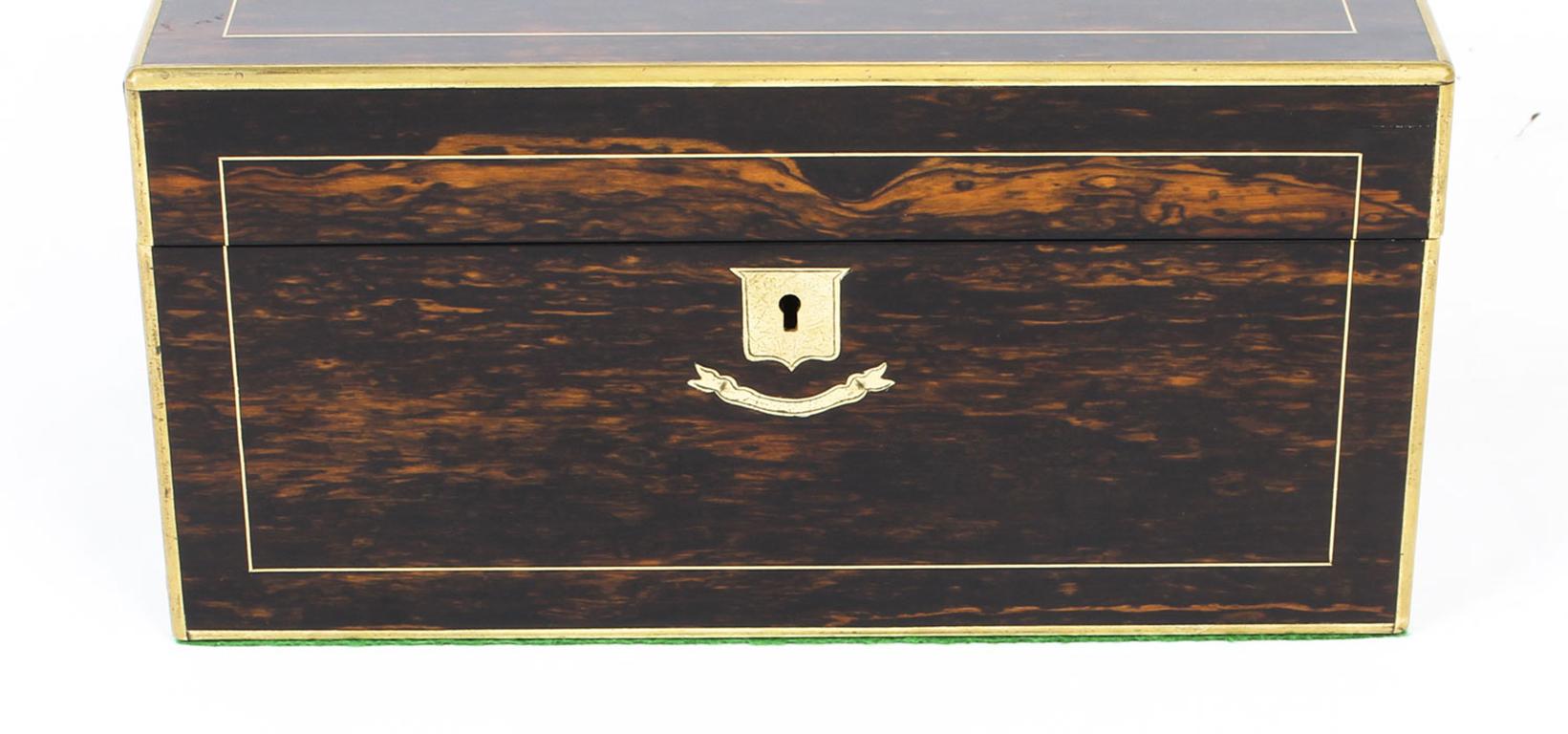 Antique Victorian Coromandel and Brass Banded Box, 19th Century at ...