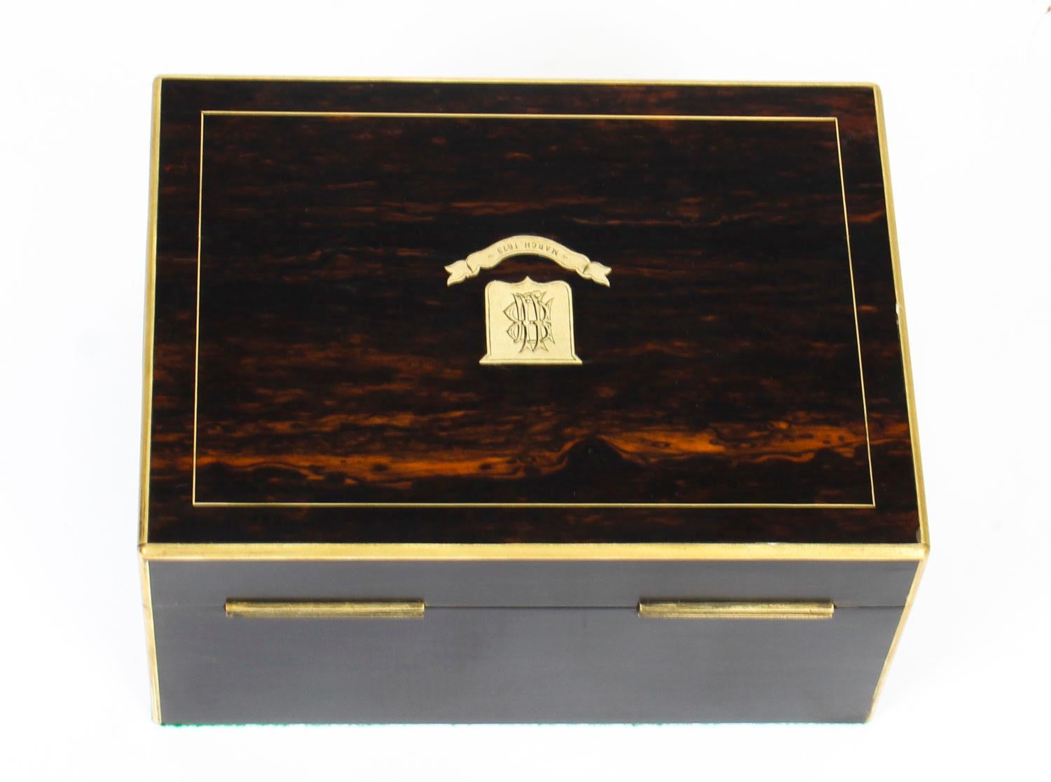 Antique Victorian Coromandel and Brass Banded Box, 19th Century at ...