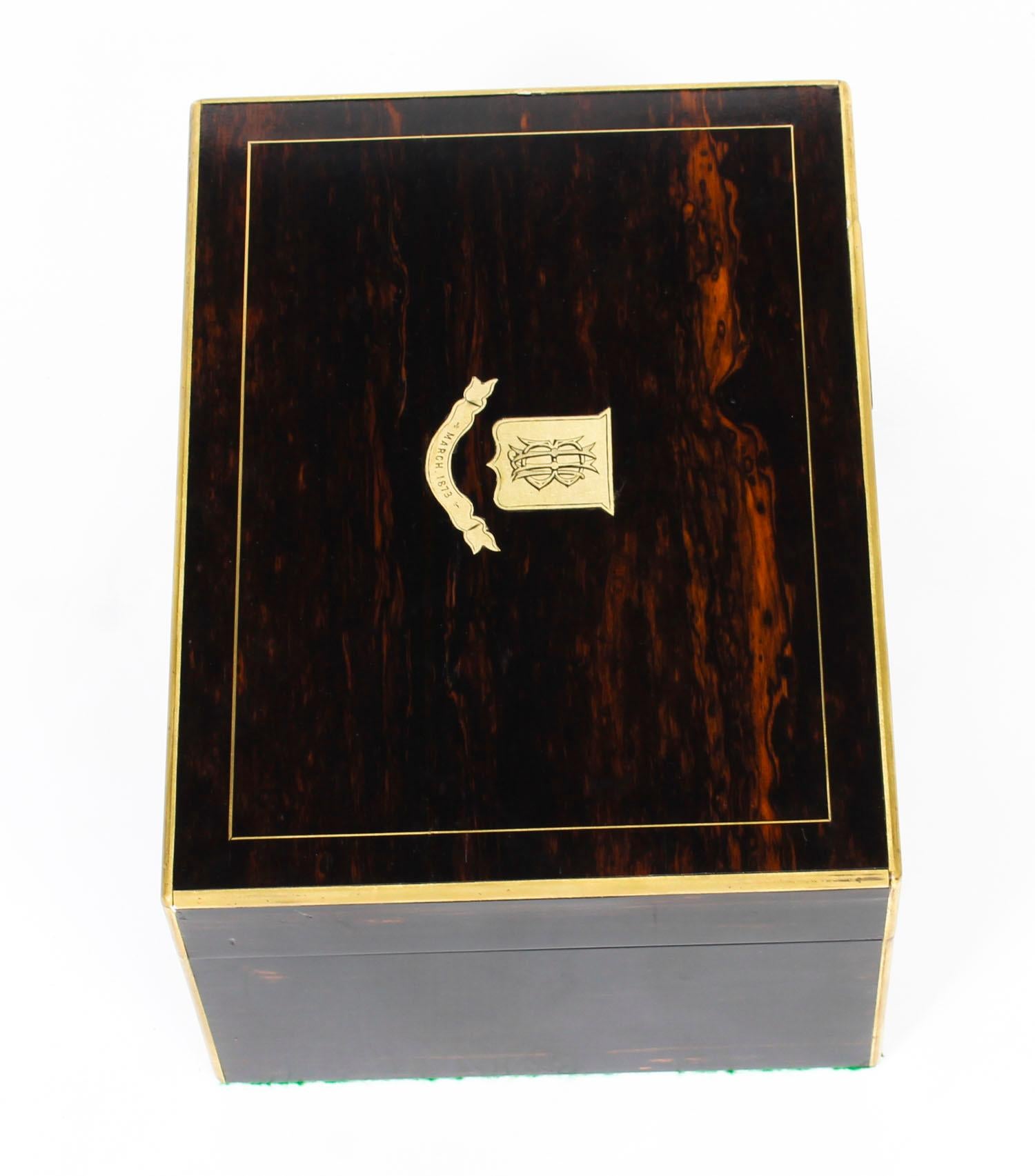 Antique Victorian Coromandel and Brass Banded Box, 19th Century at ...