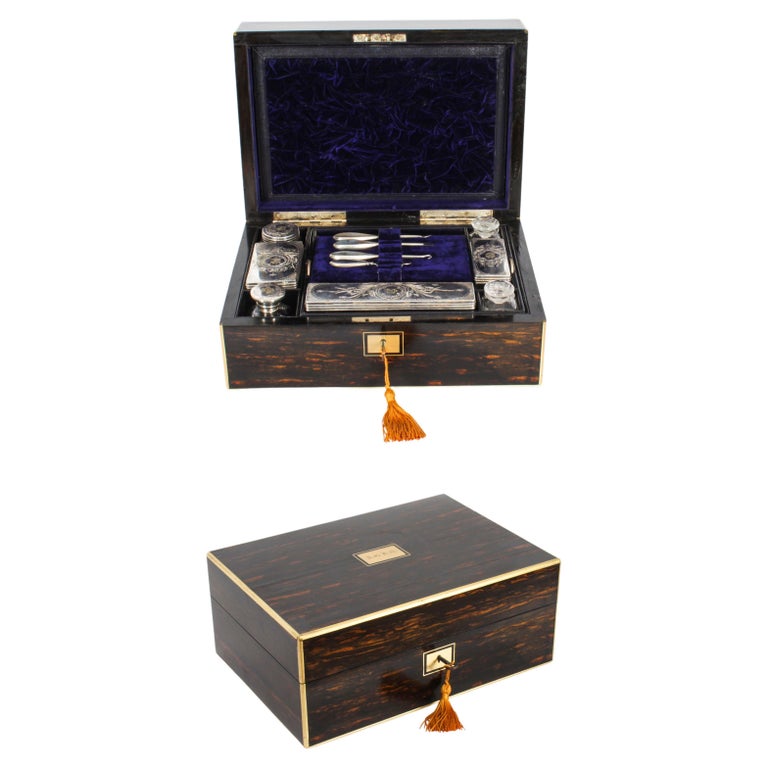 Antique Victorian Coromandel Travelling Vanity Case 19th Century For ...