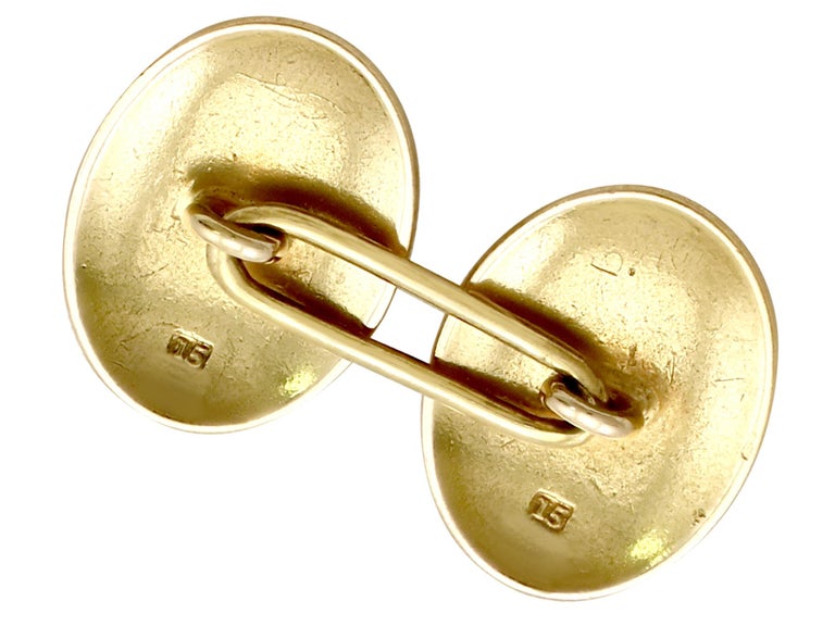Antique Victorian Cufflinks in Yellow Gold For Sale at 1stDibs