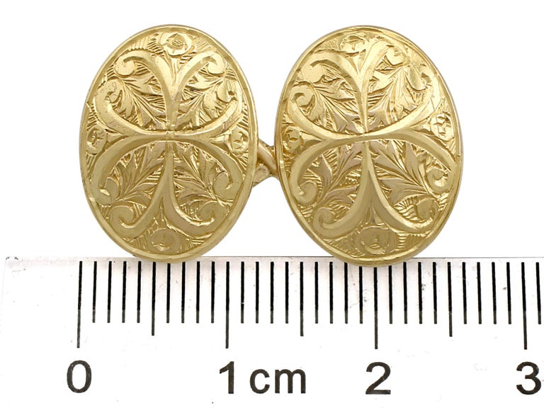 Antique Victorian Cufflinks in Yellow Gold at 1stDibs