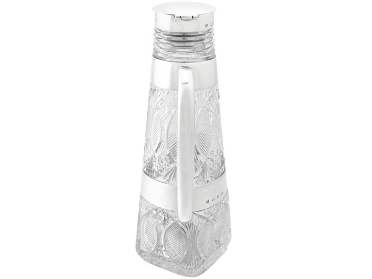 Antique Victorian Cut-Glass and Sterling Silver Mounted Lemonade ...
