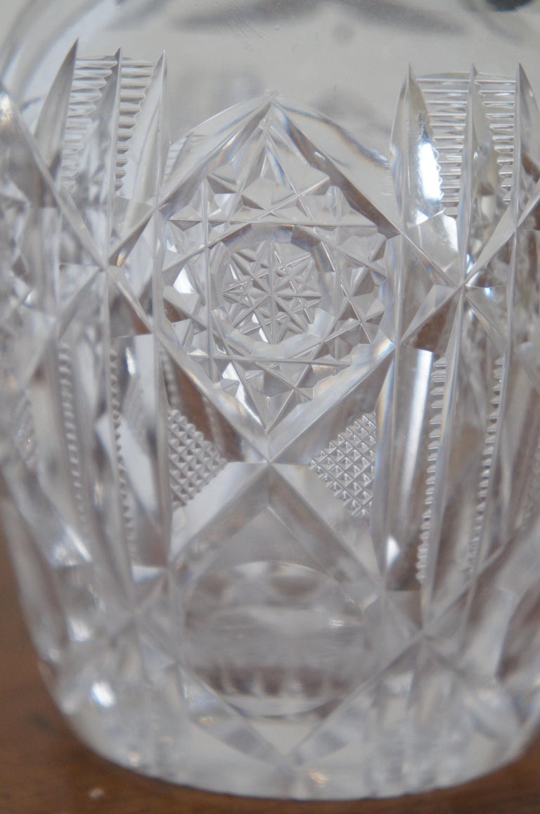 Antique Victorian Cut Glass Witch Hazel Vanity Perfume Decanter Bottle ...