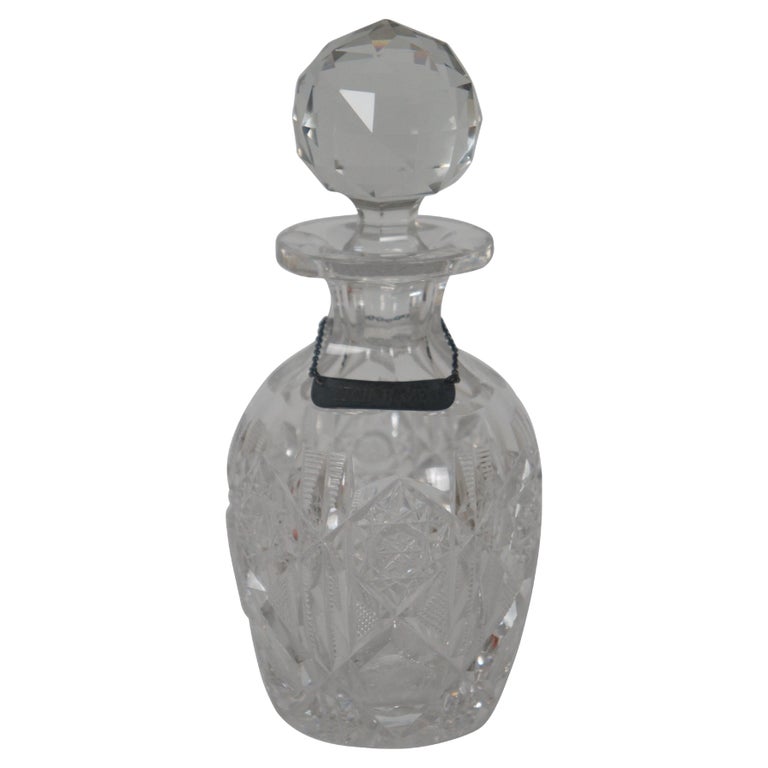 Antique Victorian Cut Glass Witch Hazel Vanity Perfume Decanter Bottle ...