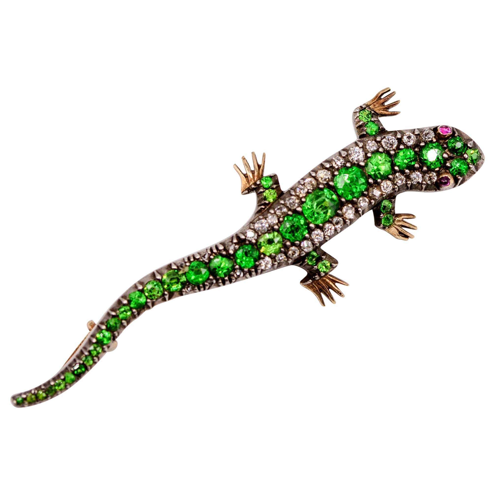 Antique Lizard Diamond Brooch at 1stDibs | antique diamond brooches for ...