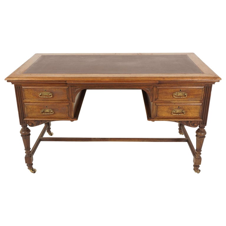 Antique Victorian Desk, Walnut Writing Desk, Scotland 1890, B1264 at ...