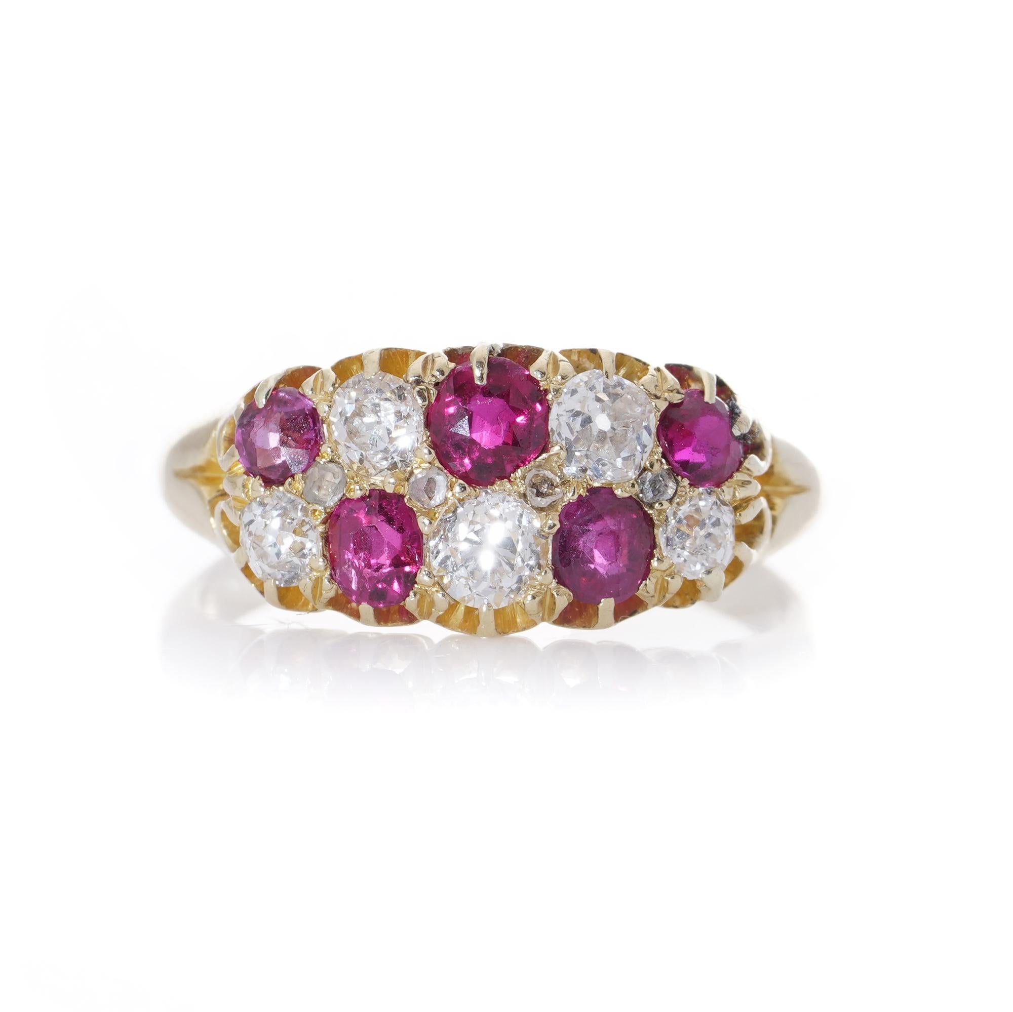 Antique Victorian Diamond and Ruby Ring (1895, Chester, England) For ...