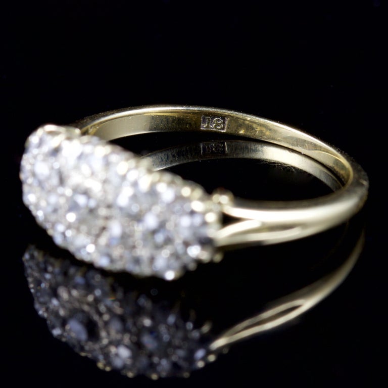 Antique Victorian Diamond Cluster Pave Set Ring 18 Carat, circa 1880 ...