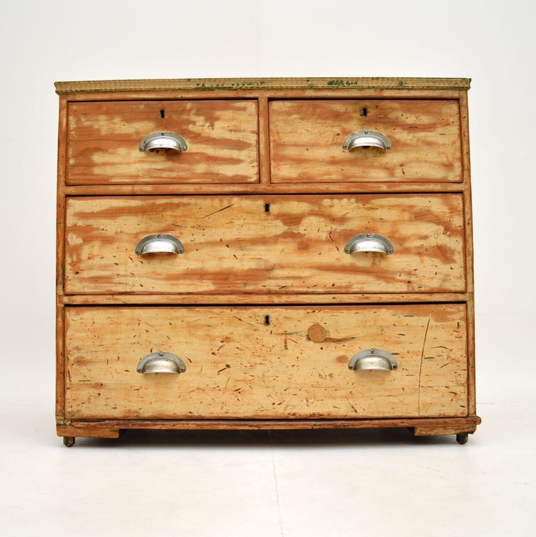 Antique Victorian Distressed Painted Shabby Chic Chest of Drawers For ...