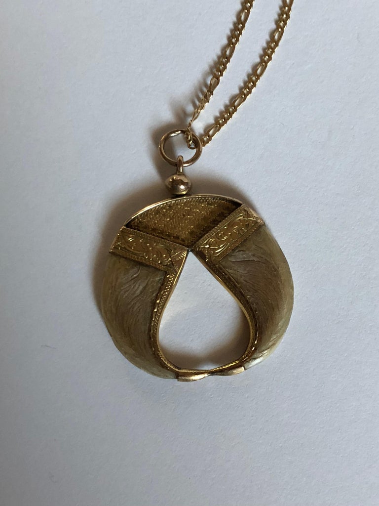 Antique Victorian Double Tiger Claw Pendant in 18 Karat Yellow Gold For ...