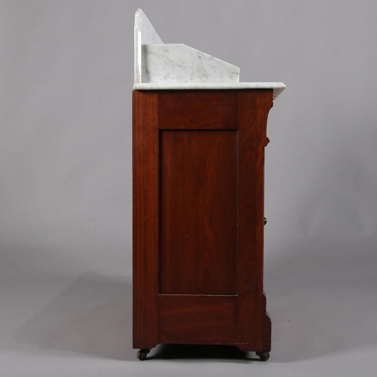 Antique Victorian Eastlake Marble-Top and Walnut Wash Stand, circa 1890 ...