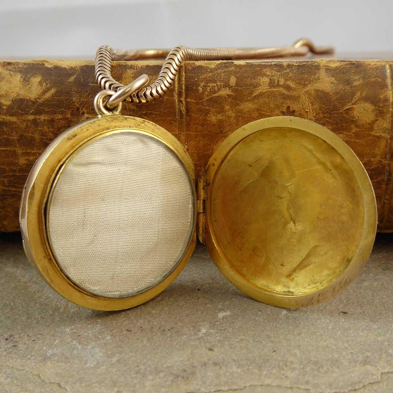 Antique Victorian/Edwardian Gold Locket with Compass, C1900s, Twin ...